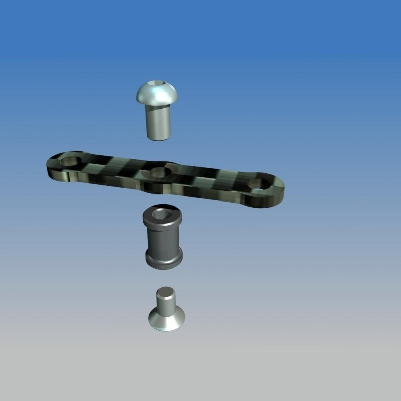CARBON STEERING REINFORCEMENT PLATE KIT